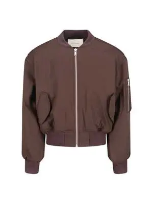ENTIRE STUDIOS Zip-up Bomber Jacket - Brown