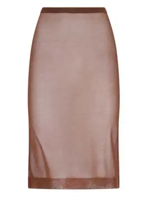 Saint Laurent Silk-blend Ruched Skirt