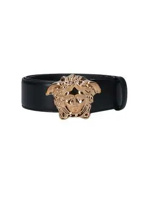 Versace Italian Calf Leather Belt - Black