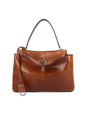 Balenciaga Lamb Leather Mini Bag - Brown