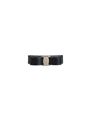 FERRAGAMO Leather Bow Bracelet - Black