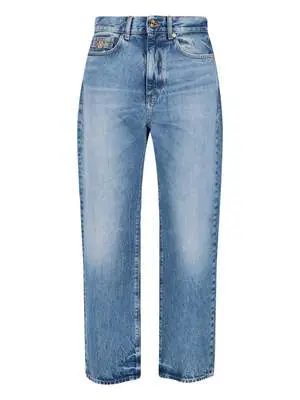 Versace Straight-leg Faded Denim Jeans