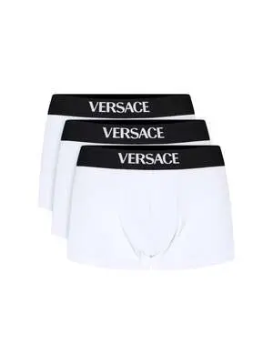 Versace Cotton Stretch Underwear Trunk - White