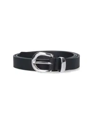 SUNFLOWER Leather Belt - Black