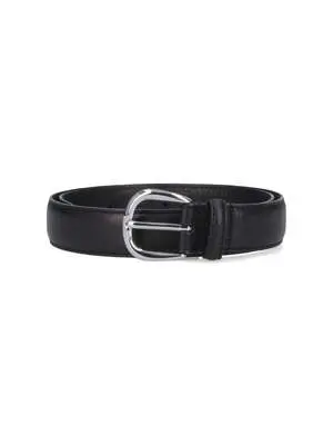 SUNFLOWER 100% Leather Belt - Black
