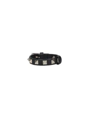 Valentino Garavani Leather Studded Accessory - Black