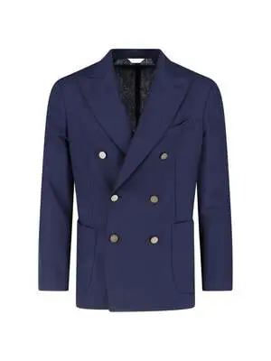 Boglioli 100% Virgin Wool Tailored Jacket - Blue
