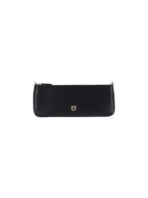 Pinko Quilted Leather Shoulder Bag With Gold Tone Hardware - Black