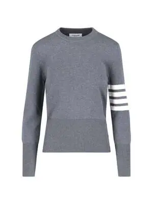 Thom Browne 4-bar" Crewneck Sweater - Grey