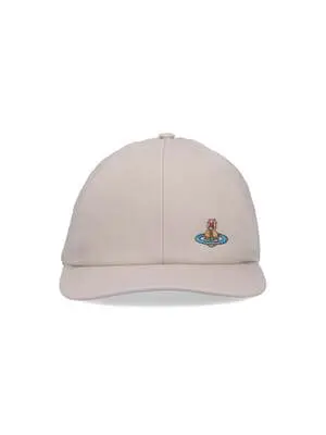 VIVIENNE WESTWOOD Orb Logo Baseball Cap - Beige
