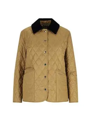 Burberry Quilted Jacket With Classic Collar - Brown