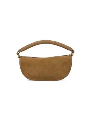 Burberry Calf Suede Shoulder Bag - Brown