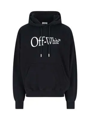 Off-White Cotton Rib-knit Hoodie