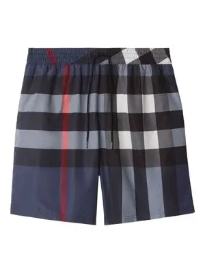 Burberry Printed Polyester Swimming Shorts - Blue