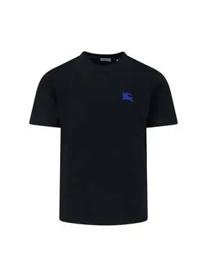 Burberry 100% Cotton Crewneck T-shirt - Black