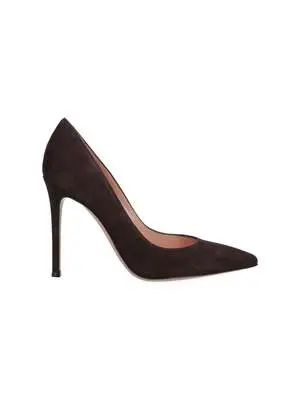 GIANVITO ROSSI GIANVITO ROSSI Suede Platform Heeled Clogs With Stud Embellishments