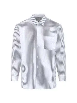 Comme Des Garçons Striped Button-up Shirt - White