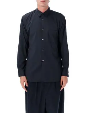 Comme Des Garçons Long Sleeve Button-up Shirt - Blu