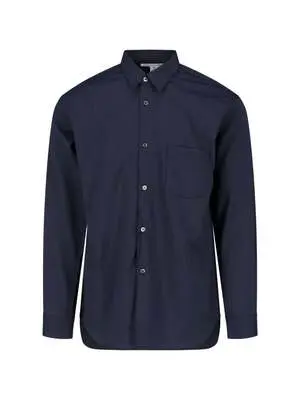 Comme Des Garçons Long Sleeve Button-up Shirt - Blue