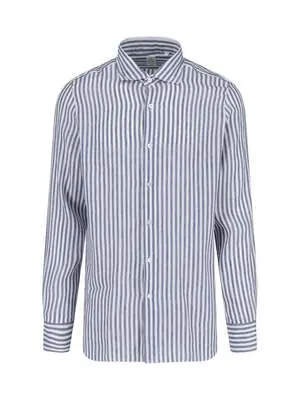 FINAMORE 1925 Linen-lyocell Shirt - Blue