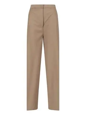 LARDINI Wool-blend Stretch Trousers - Brown