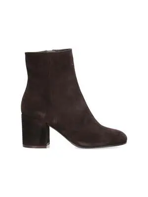 GIANVITO ROSSI Suede Block Heel Ankle Boots