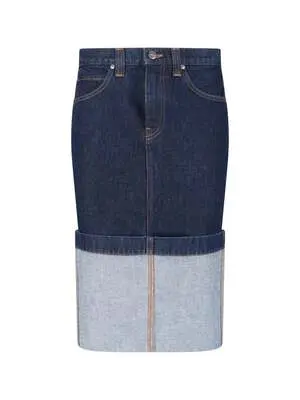 Khaite Denim Mini Skirt - Blue