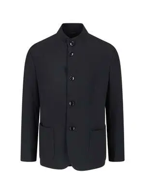 Giorgio Armani S 100% Virgin Wool Jacket - Black