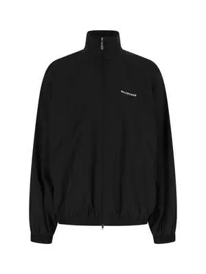 Balenciaga 100% Polyester Zip-up Jacket - Black