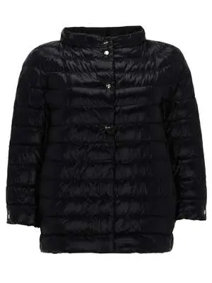Herno Quilted Zip-up Puffer Jacket - Black