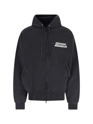 Balenciaga 100% Cotton Sweatshirt Sweater - Black
