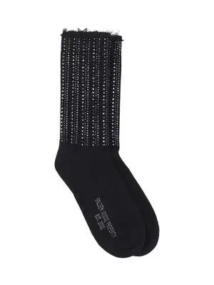 GOLDEN GOOSE Embellished Crew Socks - Black