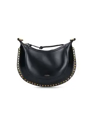 Isabel Marant Étoile Calf Leather Shoulder Bag With Studded Detail - Black