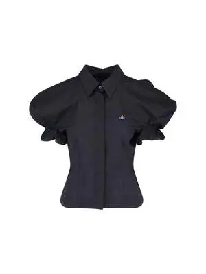 VIVIENNE WESTWOOD 100% Cotton Button-front Shirt - Black