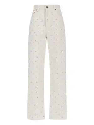 GOLDEN GOOSE Embellished Wide-leg Trousers