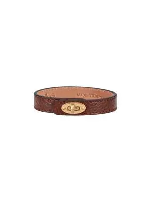 Mulberry Bovine Leather And Brass Accessory - Brown