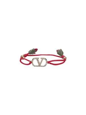 Valentino Garavani Brass Bijoux Stud Bracelet - Red