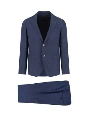 Zegna Wool-linen Dress - Blue