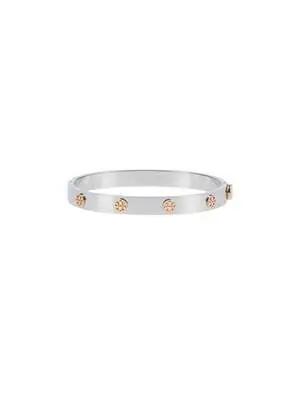Tory Burch Logo Medallion Cuff Bracelet - Silver
