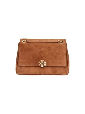 Tory Burch Quilted Suede Shoulder Bag - Brown