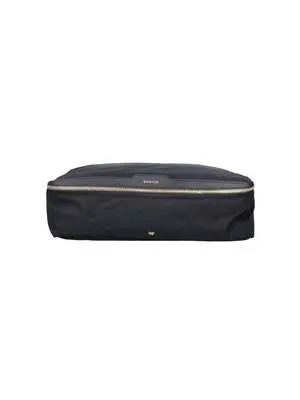 ANYA HINDMARCH Recycled Nylon Handbag With Leather Trim - Black