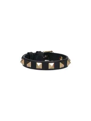 Valentino Garavani Platinum-finish Studs Adjustable Strap - Black