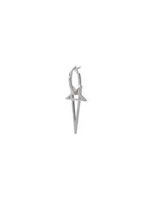 Rick Owens Geometric Star Charm Drop Earring - Silver