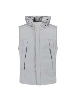 C.P. COMPANY Utility Vest With Hood - Grey