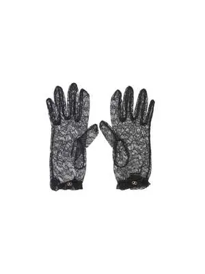 Valentino Garavani Lace Gloves - Black