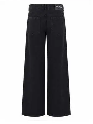 Balmain Wide-leg Jeans - Black