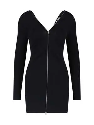 Alexander Wang Zip Up" Stretch Dress - Black