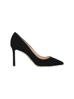 JIMMY CHOO Suede Pointed-toe Stiletto Pumps - Black