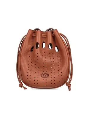 Valentino Garavani Calf Leather Crossbody Bag - Brown