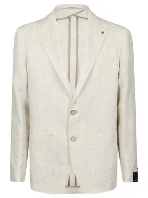 Tagliatore Two-button Notched Jacket With Cuffed Detail - Grey